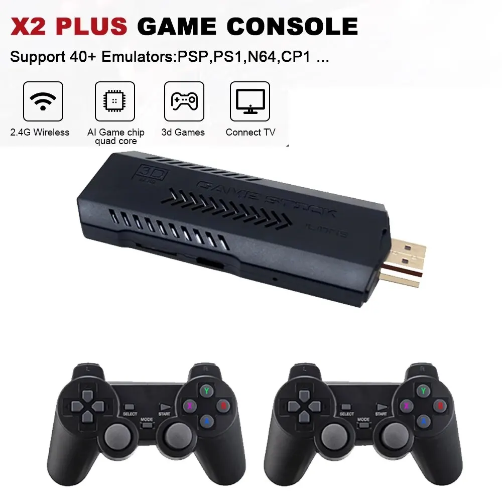 X2 Plus 256G 50000 Game GD10 Pro 4K Game Stick 3D HD Retro Video Game ...