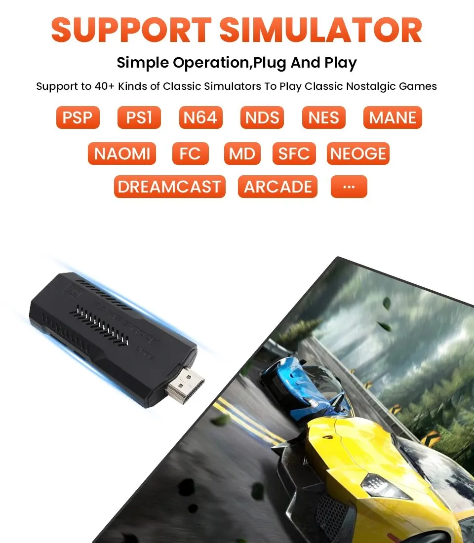 X2 Plus 256G 50000 Game GD10 Pro 4K Game Stick 3D HD Retro Video Game ...